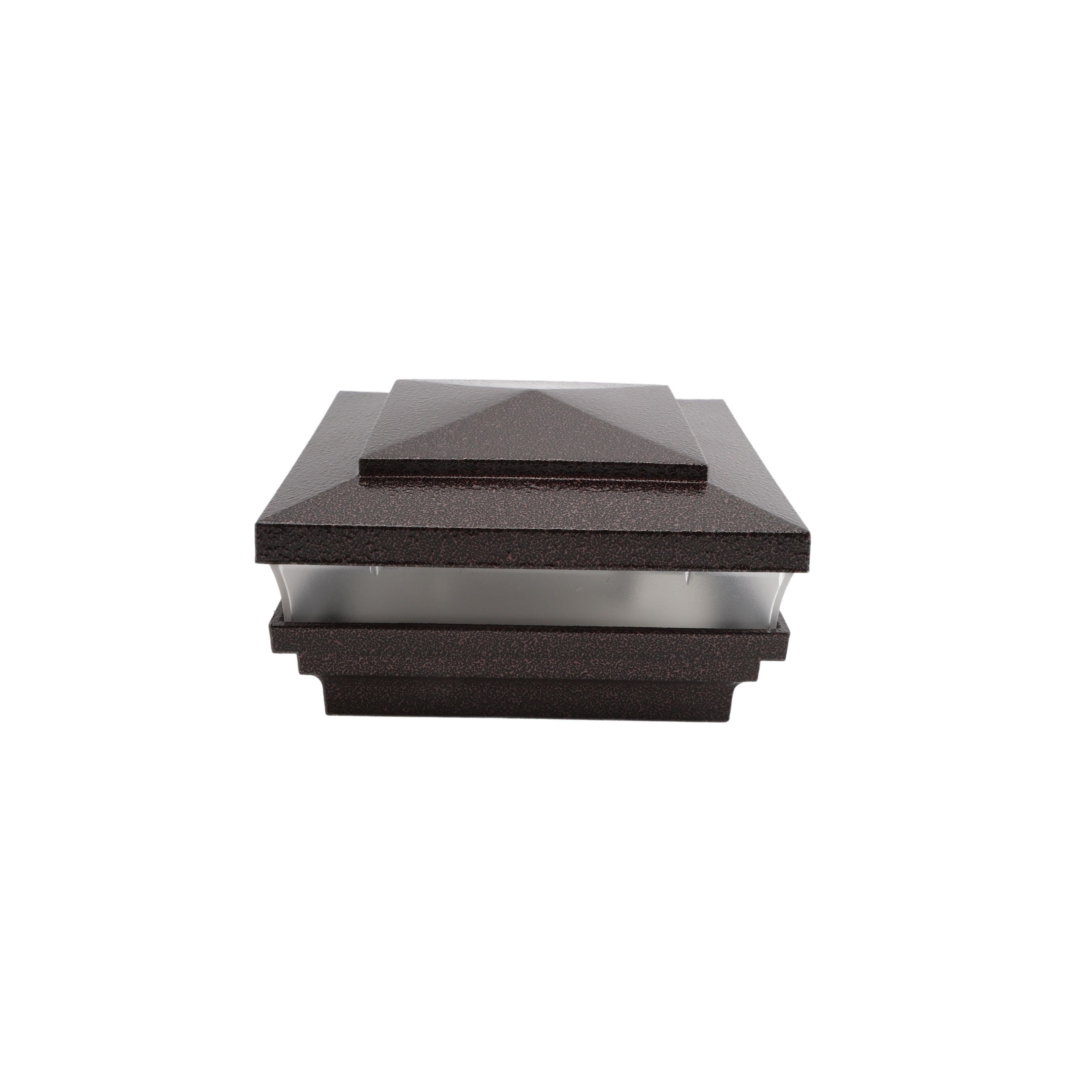 4" Sq. Cape May Low Voltage LED Lighted Vinyl Post Cap for Vinyl Fence ...