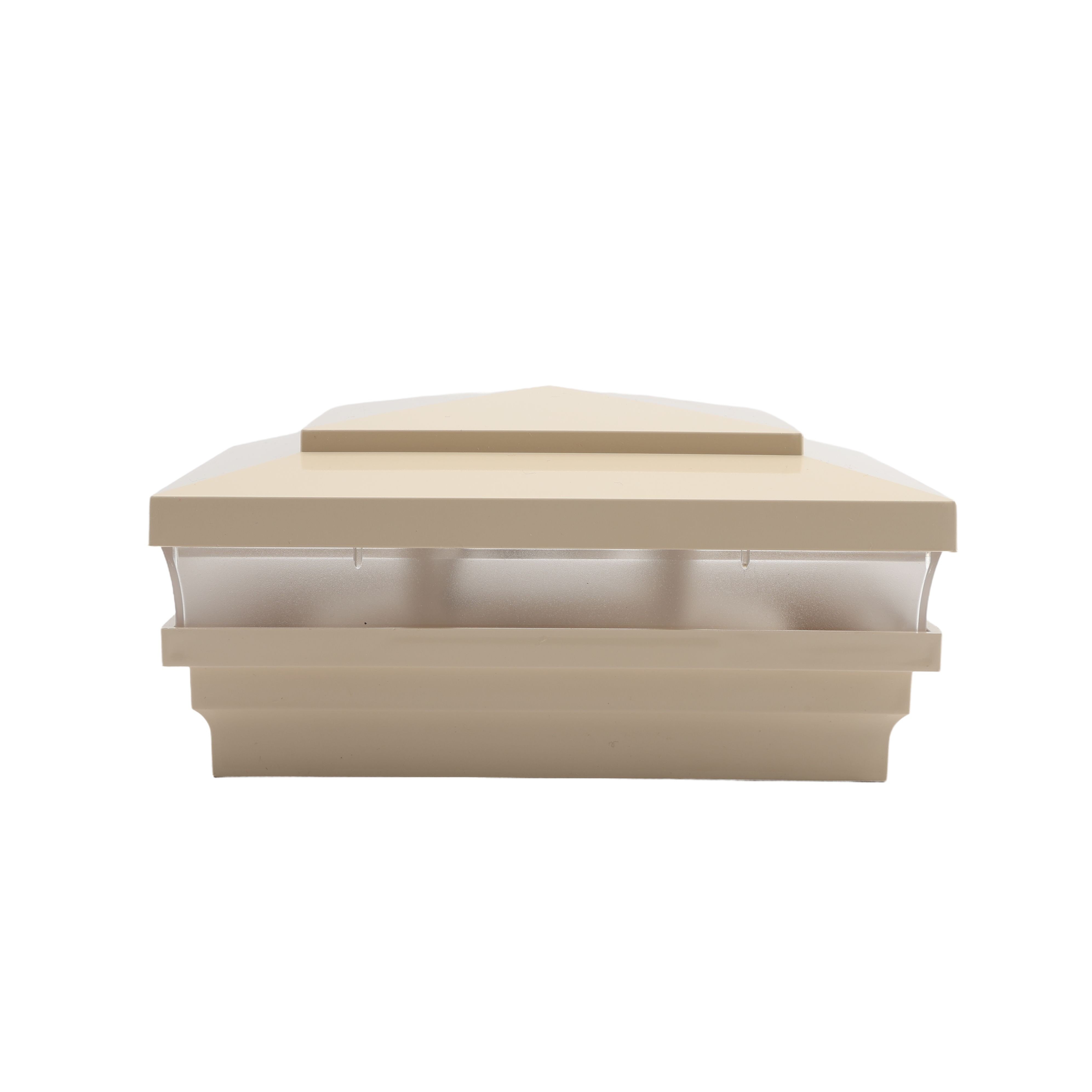 5" x 5" Cape May Low Voltage (Cool White LED) Lighted Vinyl Post Cap ...