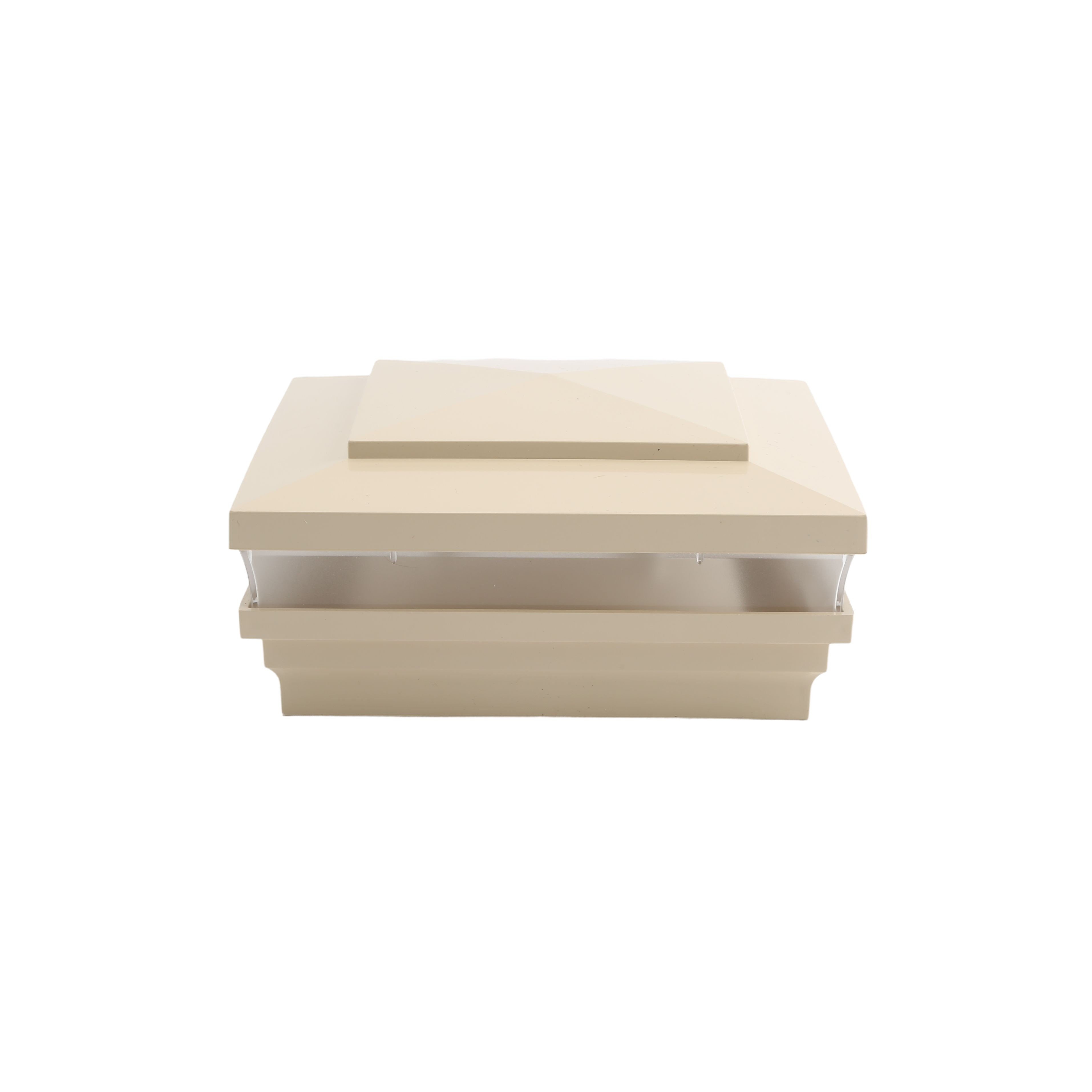 6" x 6" Cape May Low Voltage (Warm White LED) Lighted Vinyl Post Cap ...