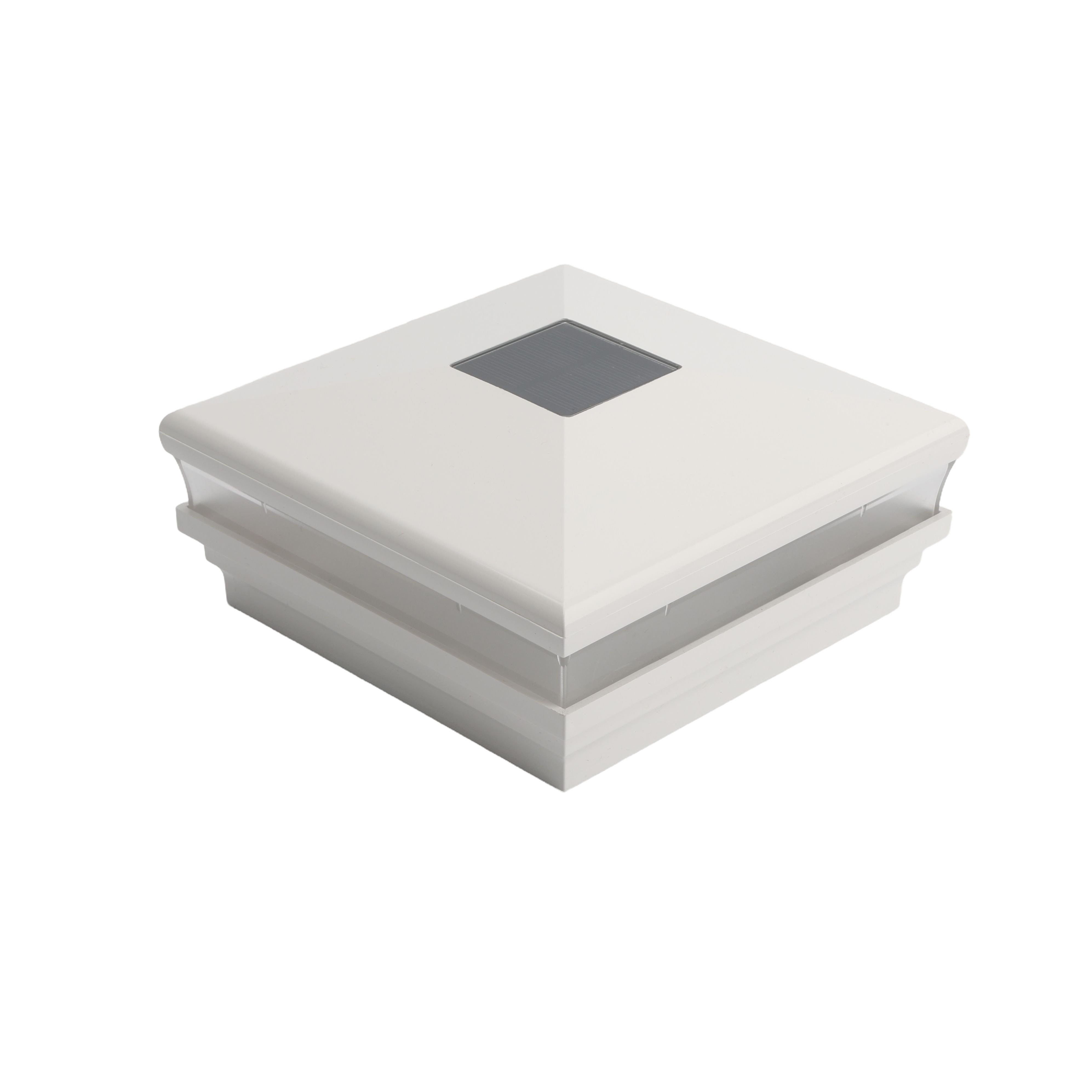 5.625" (5 5/8" x 5 5/8") Neptune Solar LED Lighted Vinyl Post Cap for 6 ...