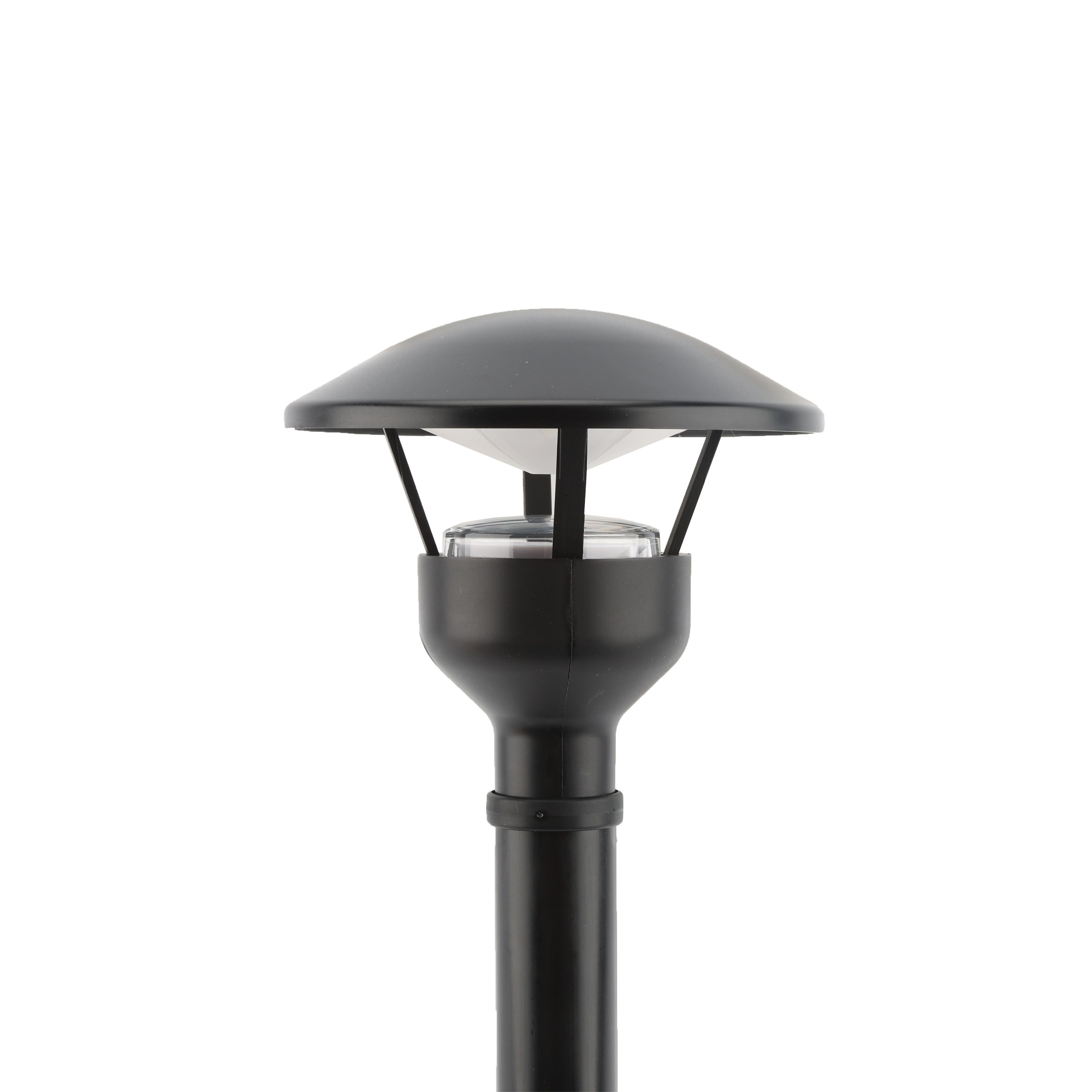 Black Outdoor Landscape Pathway Light with Round Reflector Shade - Low ...