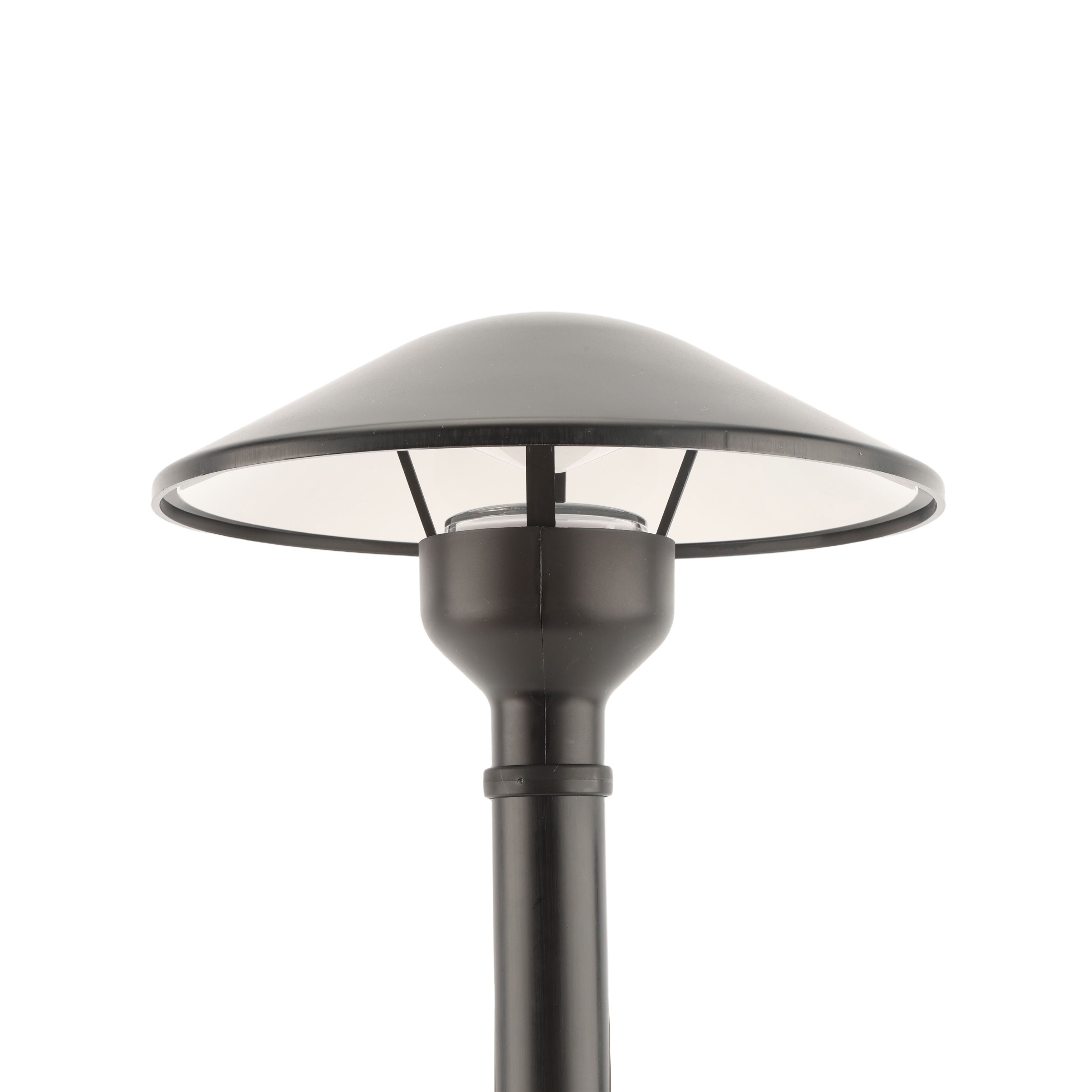 Black Outdoor Landscape Pathway Light with Round Reflector Shade - Low ...