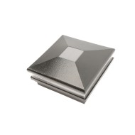 6" Sq. Neptune Solar LED Lighted Vinyl Post Cap for Vinyl Fence and ...