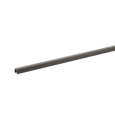 Black Vinyl Under Rail Strip with U-Channel - Low Voltage